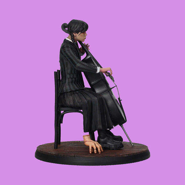 Wednesday with Cello PVC Statue Netflix: Wednesday – Nerdy Terdy Gang